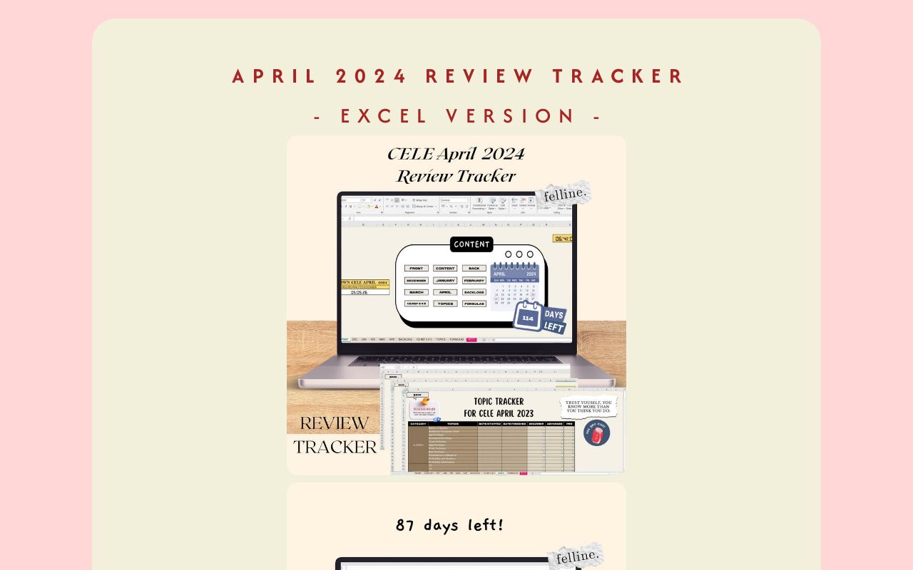 APRIL 2024 REVIEW TRACKER